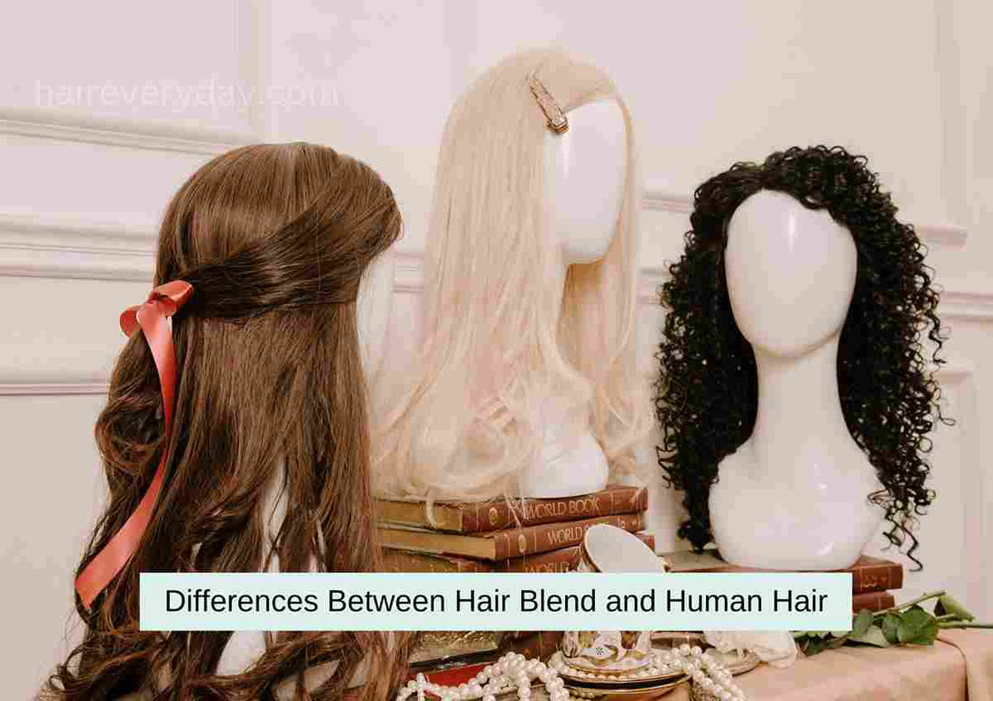 10 Important Differences Between Hair Blend and Human Hair | Which Is ...